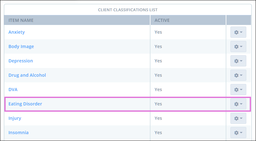 Setting Up and Using Client Classifications